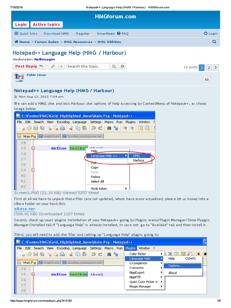 Notepad++ Language Help (HMG / Harbour) | PDF | Microsoft Windows ...