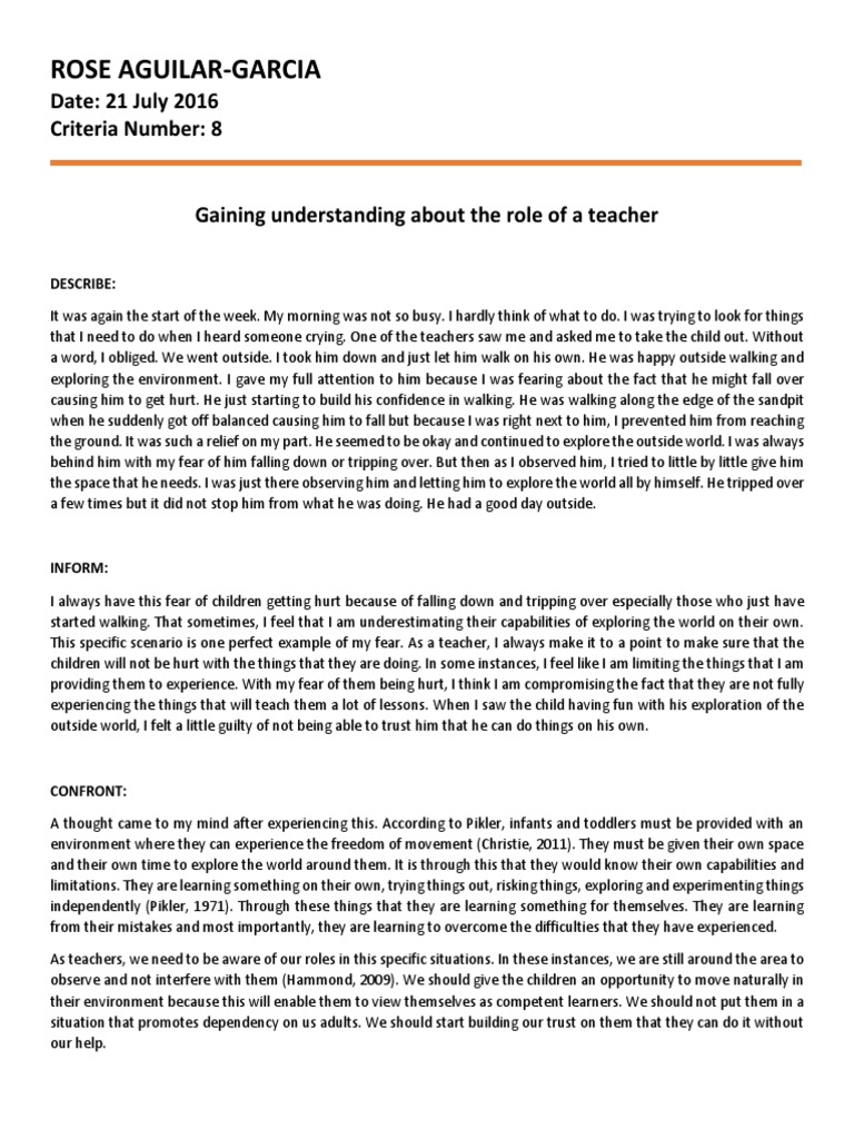 Reflection 8 Portfolio | PDF | Learning | Teachers