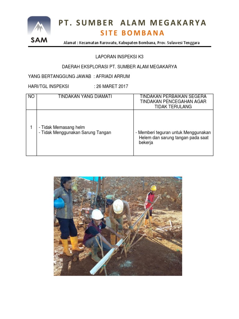 Laporan Inspeksi K3 | PDF