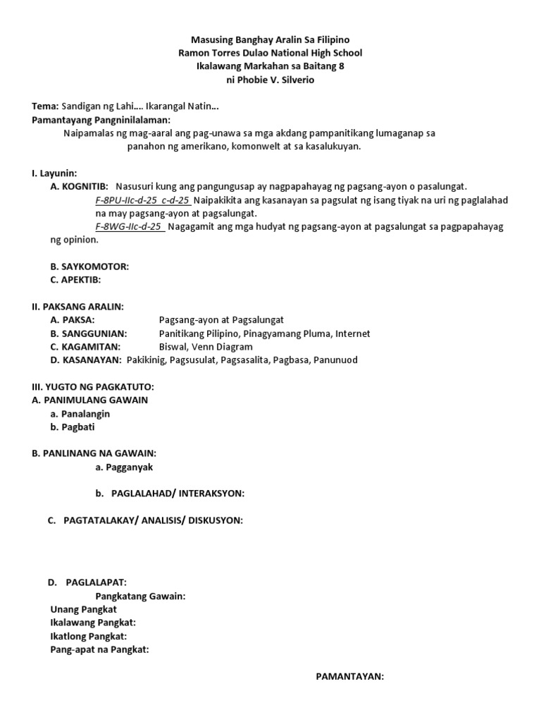 Sang-Ayon at Salungat | PDF