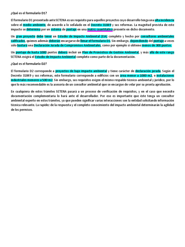 Qué Es El Formulario D1 y D2 | PDF