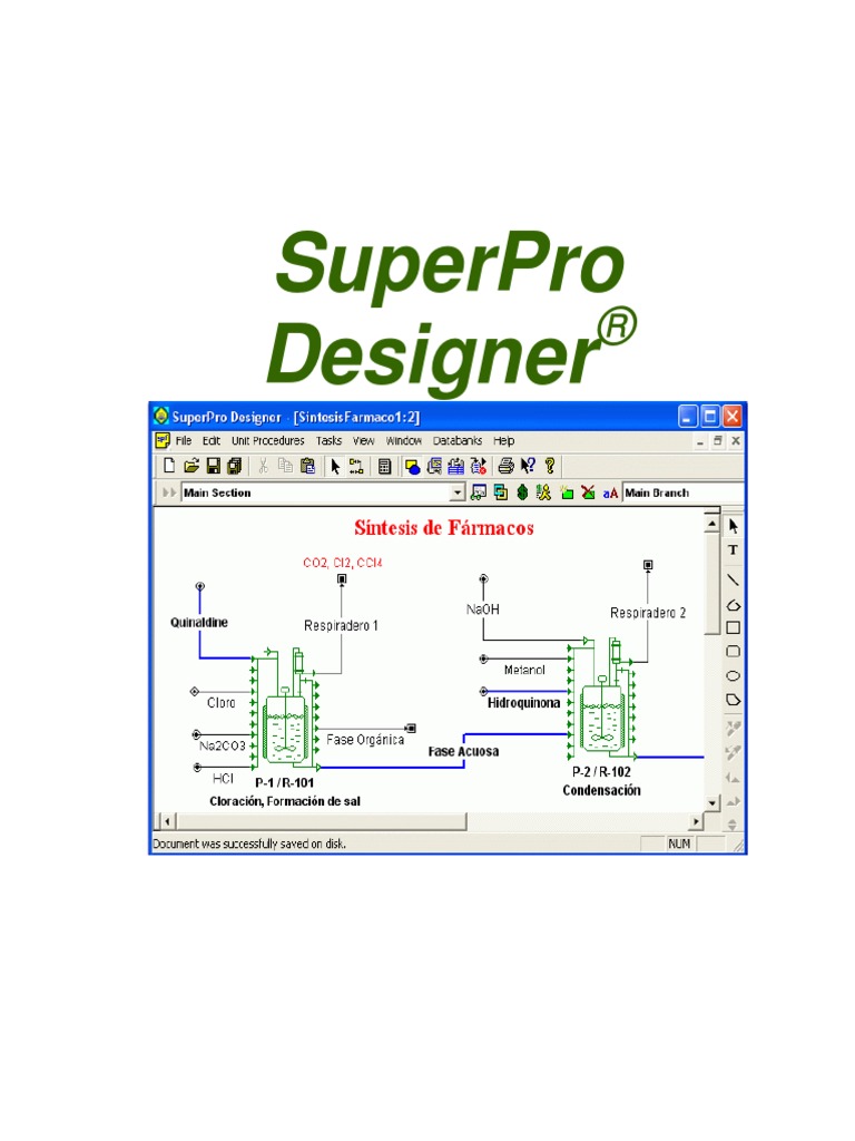 SuperPro Designer PDF | PDF | Point and Click | Ventana (informática)