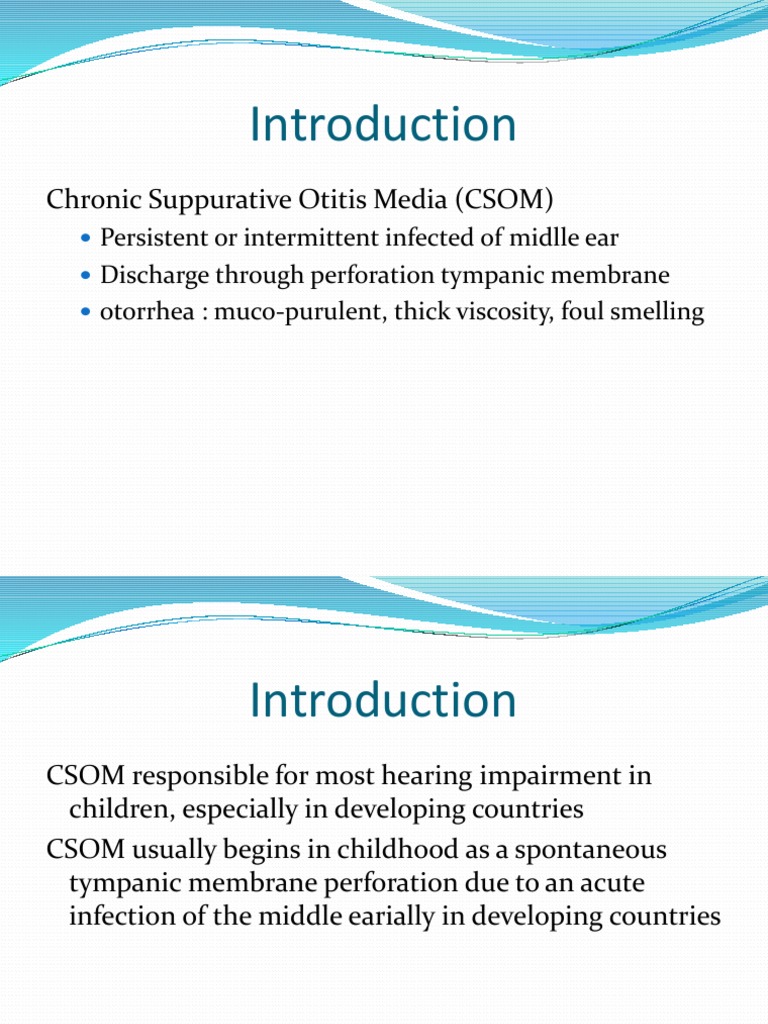 CSOM Retroauricular Fistula | PDF | Auditory System | Health Sciences