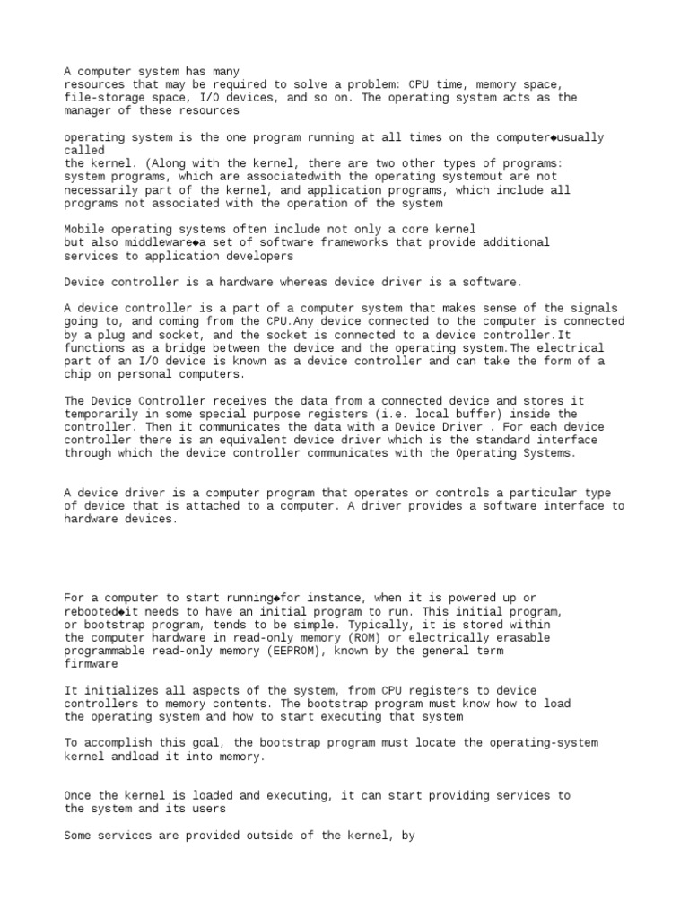 Operating System Notes | PDF | Computer Memory | Operating System