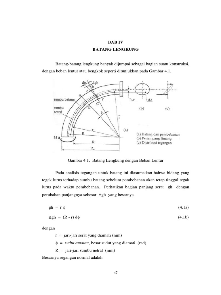 Rumus dan Analisis Batang Lengkung | PDF