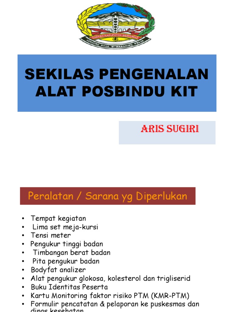 Sekilas Pengenalan Alat Posbindu Kit | PDF