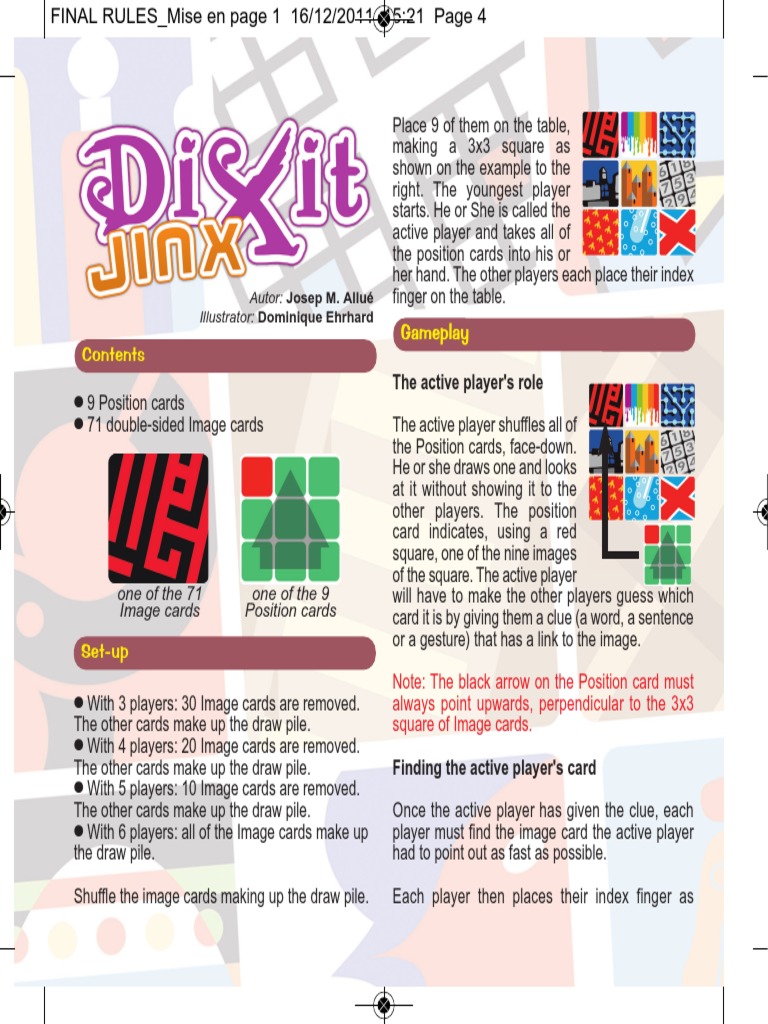 Jinx Game Rules and Setup Guide | PDF | Consumer Goods | Tabletop Games