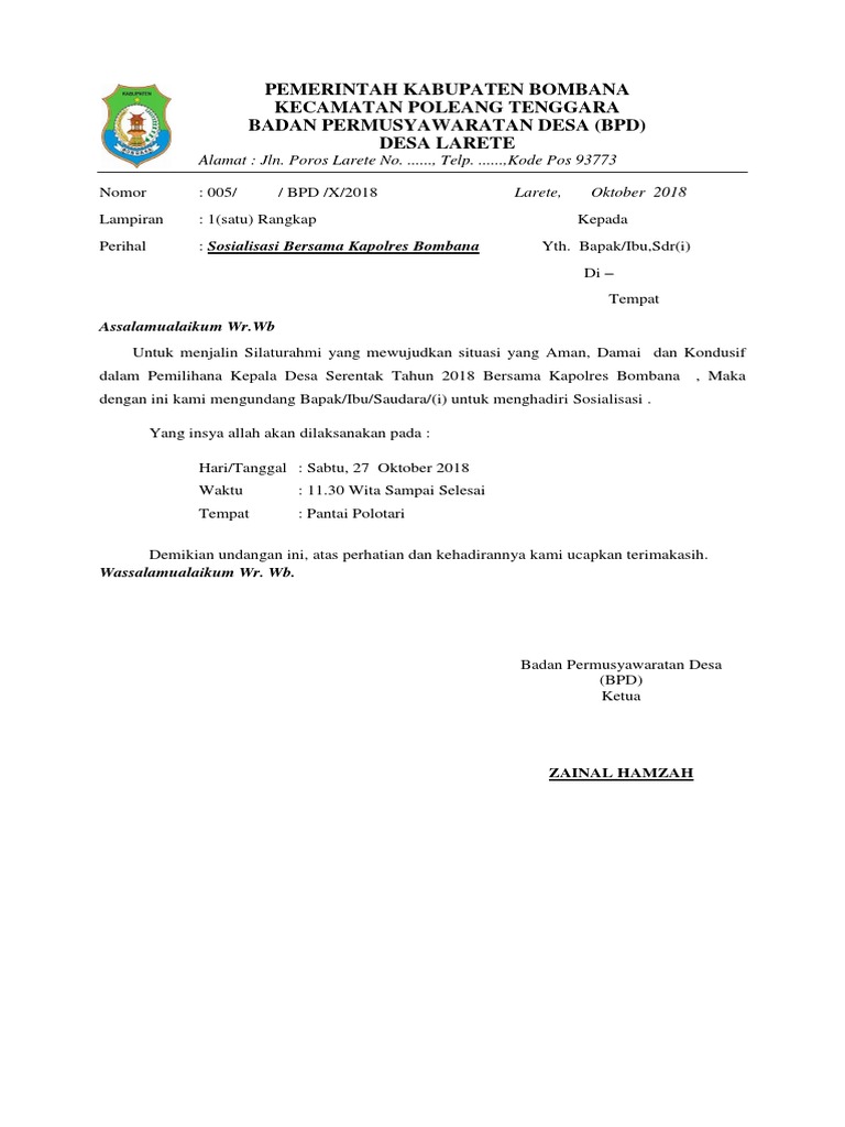 Undangan RKP Desa | PDF