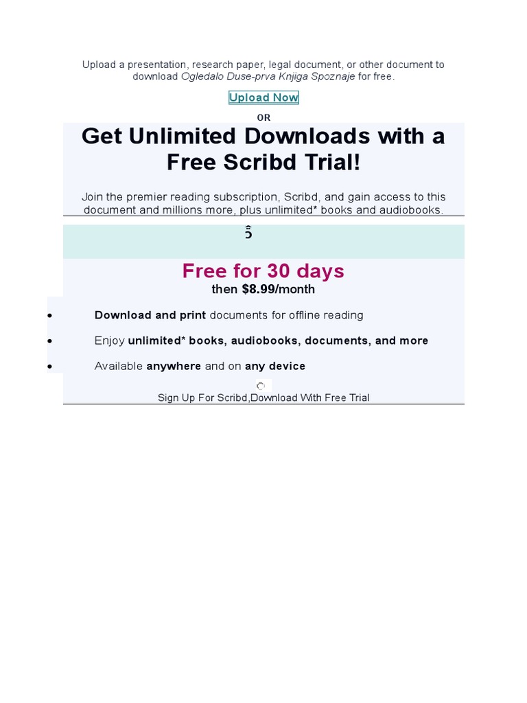 Get Unlimited Downloads With A Free Scribd Trial! | PDF