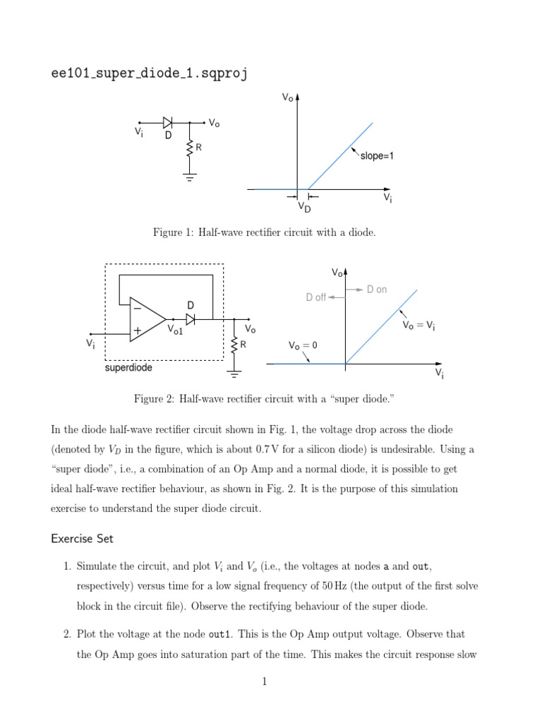 Ee101 Super Diode 12 PDF | PDF | Amplifier | Operational Amplifier