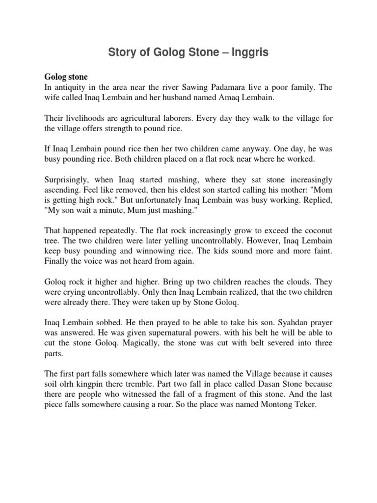 Story of Golog Stone - English title under 40 chars | PDF