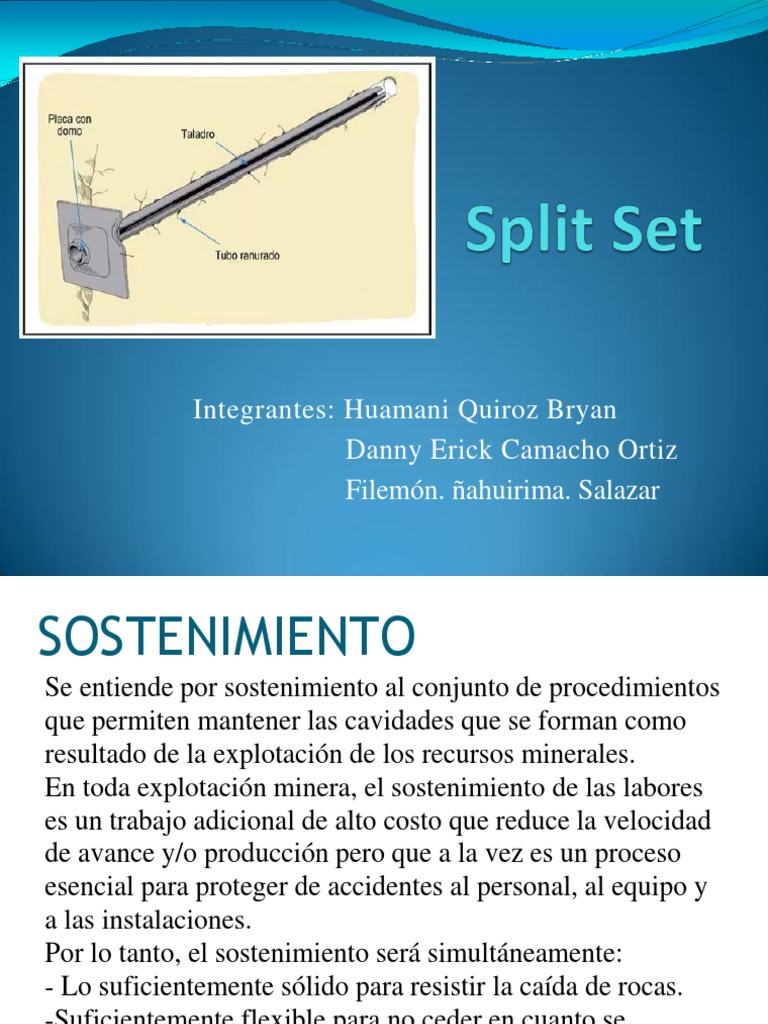 Pernos Split Set | PDF | Perforar | Minería