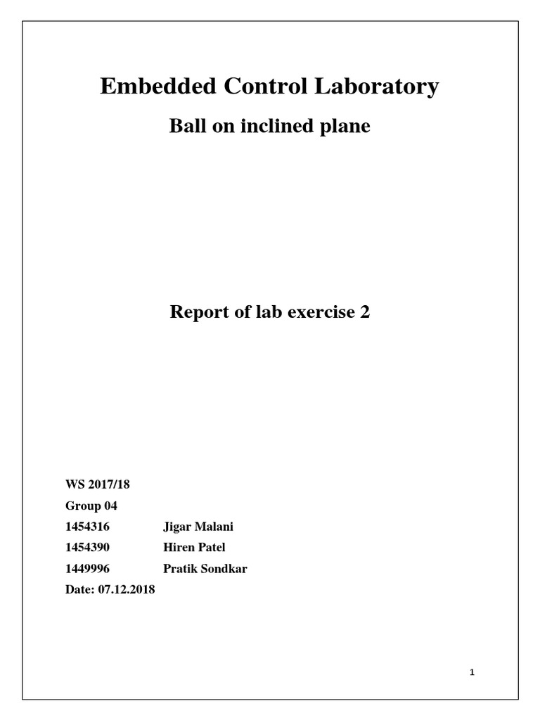 PID Control of Ball on Inclined Plane | PDF | Control Theory | Control ...