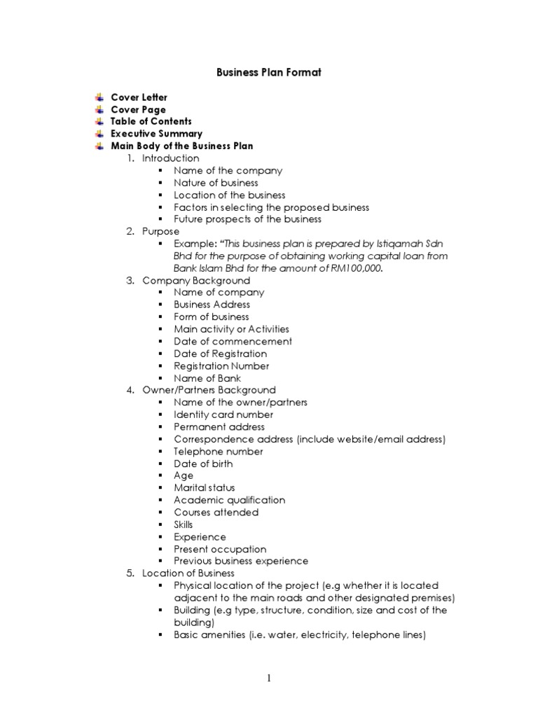 Business Plan Format AGR363 | PDF | Pro Forma | Business Plan