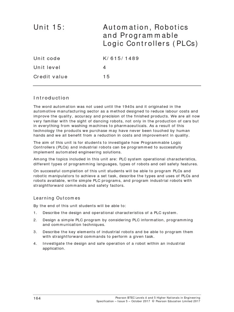 PLC and Robotics | PDF | Programmable Logic Controller | Automation
