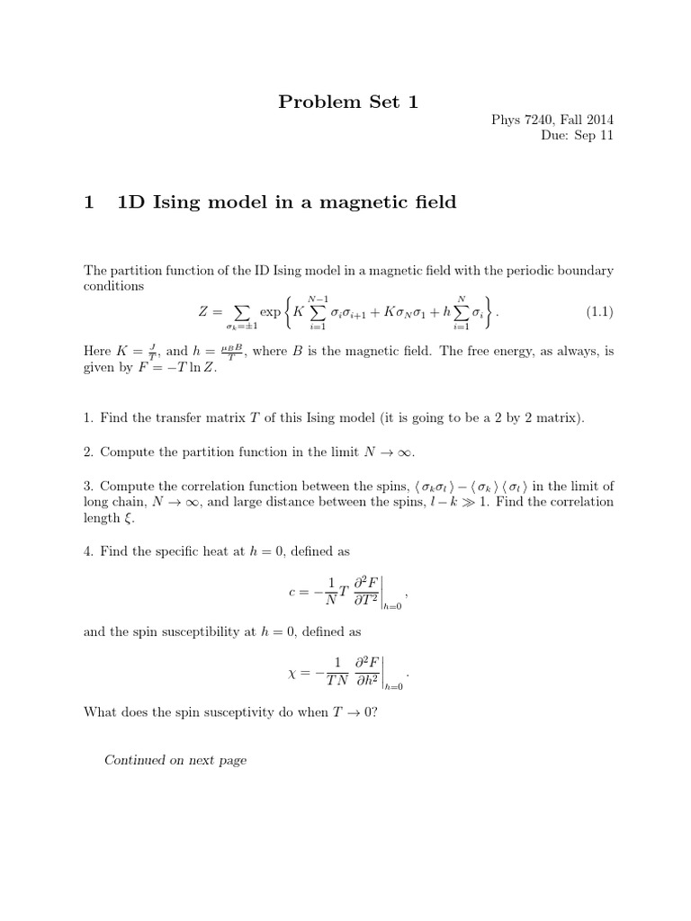 Problem Set 1 | PDF | Mathematical Analysis | Theoretical Physics