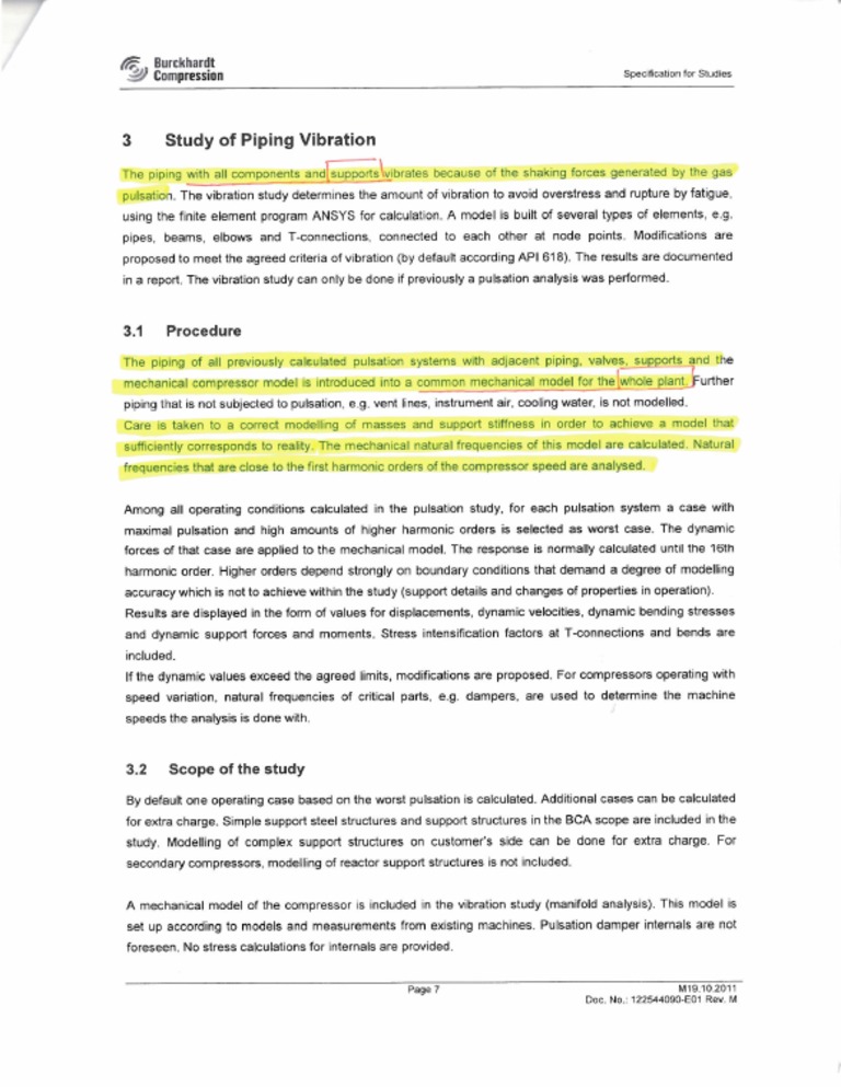 Burckhardt Compression-Study of Piping Vibration | PDF