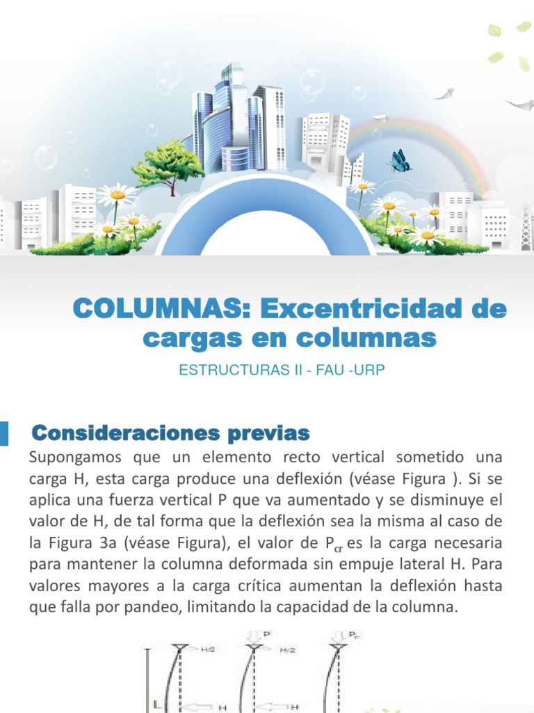 Excentricidad en Cargas de Columnas | PDF | Ingeniería mecánica | Mecánica