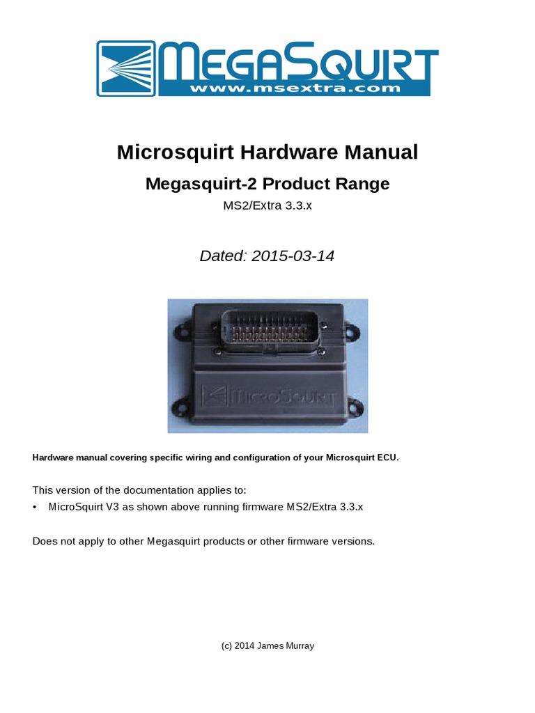 Microsquirt Hardware 3.3 | PDF | Electrical Connector | Fuel Injection