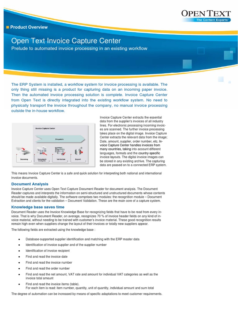 OpenText Imaging Enterprise Scan | PDF | Enterprise Resource Planning ...