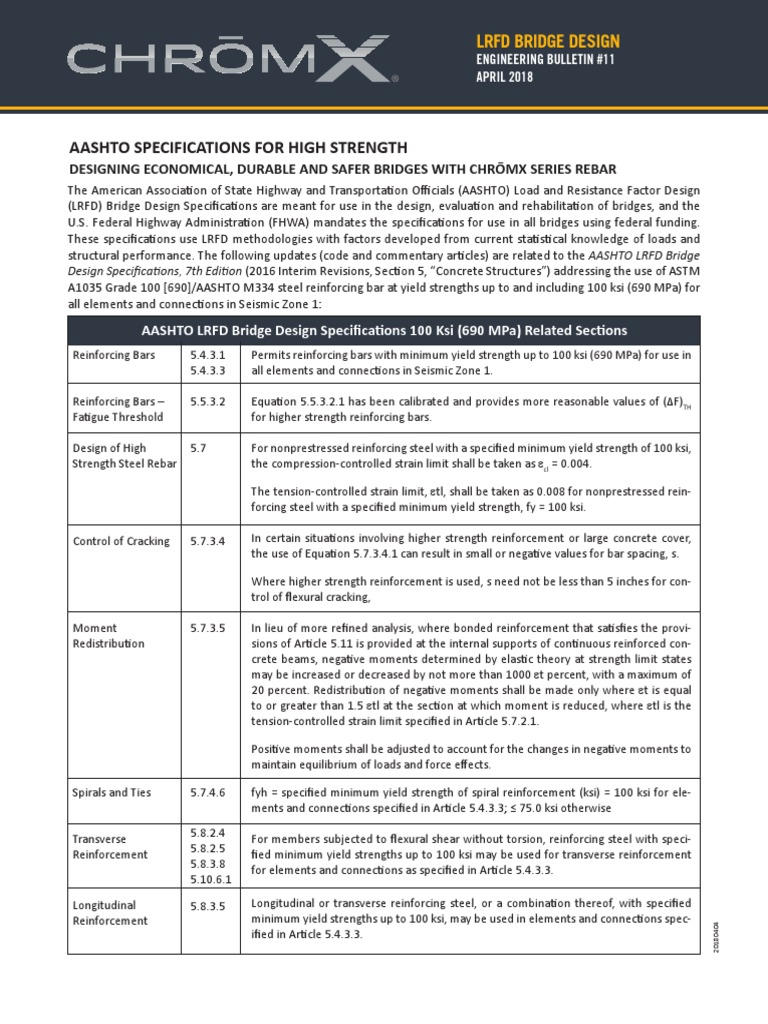 Aashto Specifications For High Strength | PDF | Continuum Mechanics ...