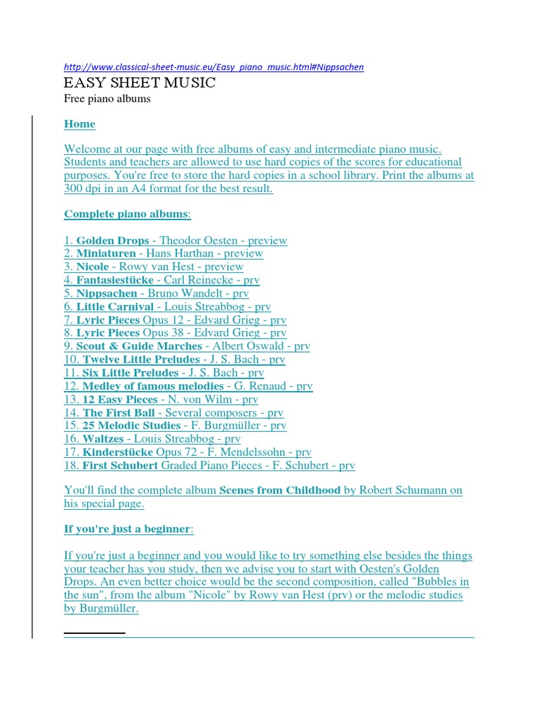 Lista Te Partituri Gratuite | PDF | Johann Sebastian Bach | Franz Schubert