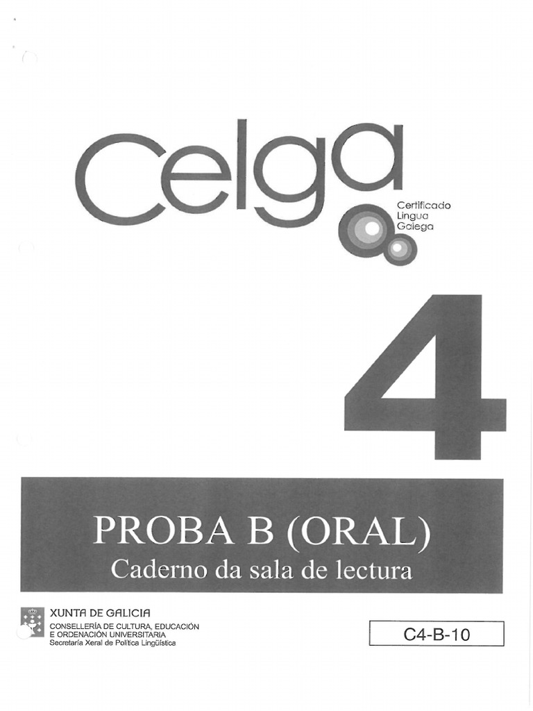 Libro de Lectura Proba Oral Celga 4 | PDF
