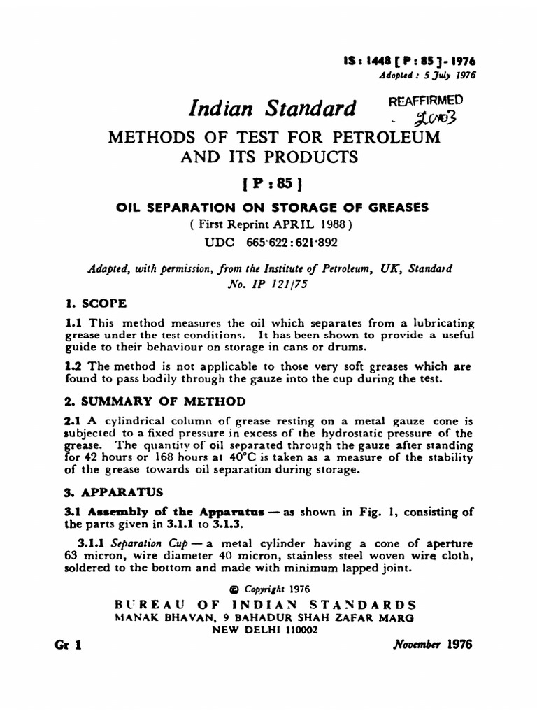 Is 1448 P85-1976 | PDF