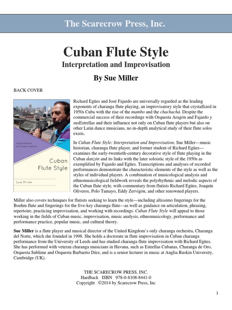 Cuban Flute Style Interpretation and Imp PDF | Download Free PDF ...