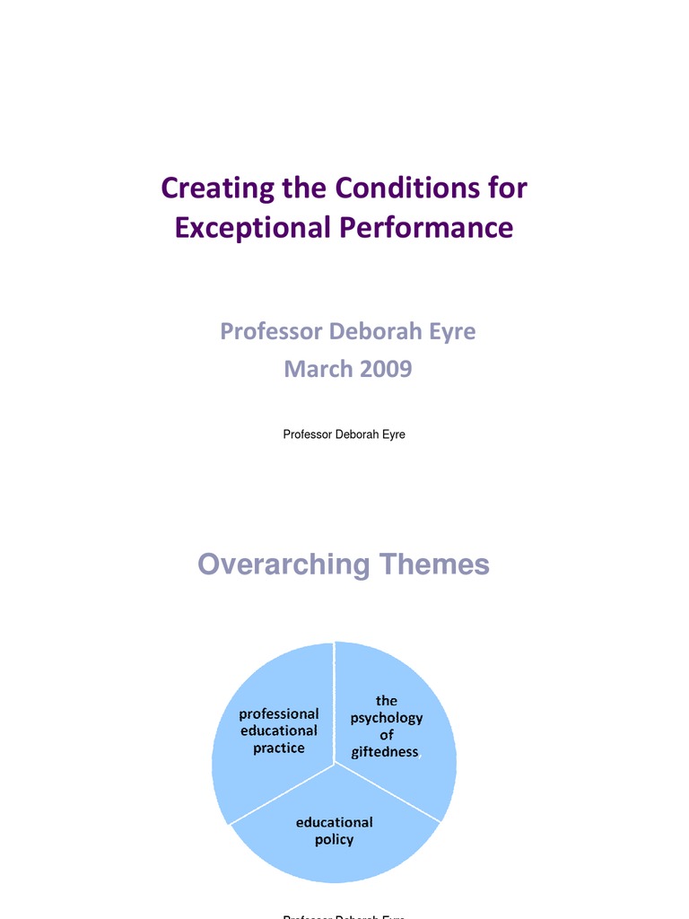 Creating The Conditions For Exceptional Performance: Professor Deborah ...