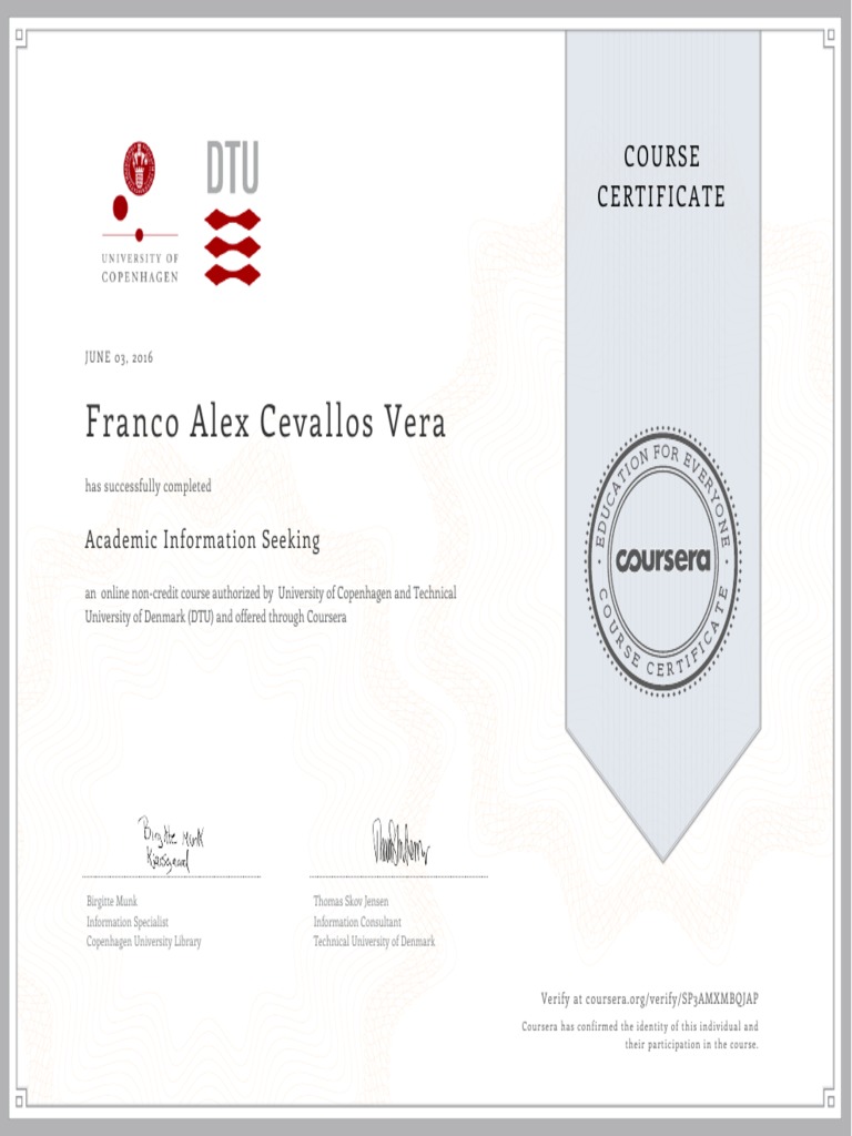 Coursera Certificates - Cevallos Vera Franco Alex | PDF | Business