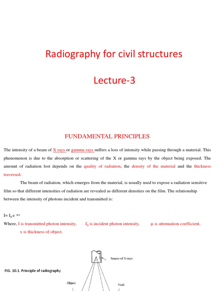 Radiography Principles for Civil Structures | PDF | Radiography | X Ray