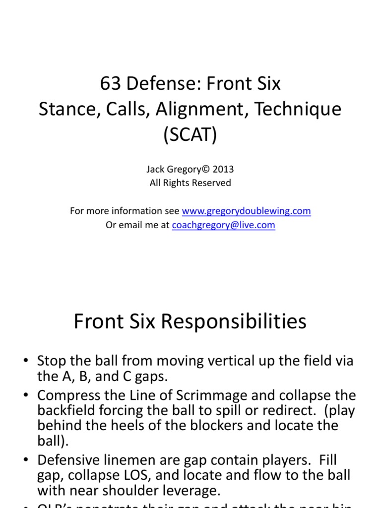 63 Front Six | PDF | Gridiron Football | American Football