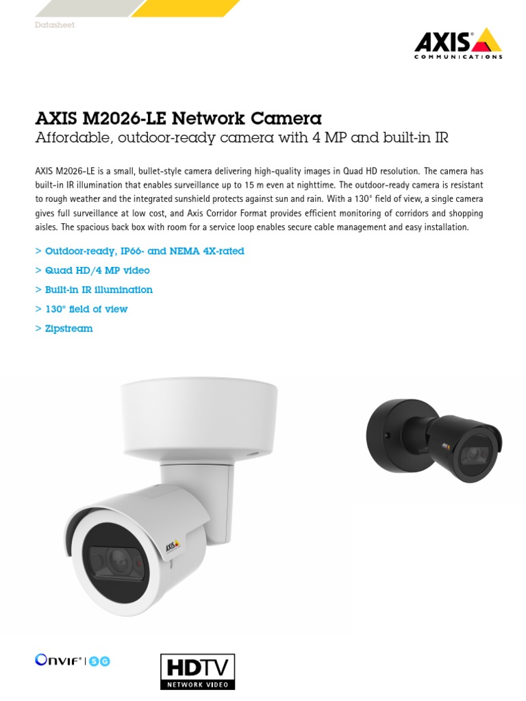 AXIS M2026-LE Network Camera: Affordable, Outdoor-Ready Camera With 4 ...