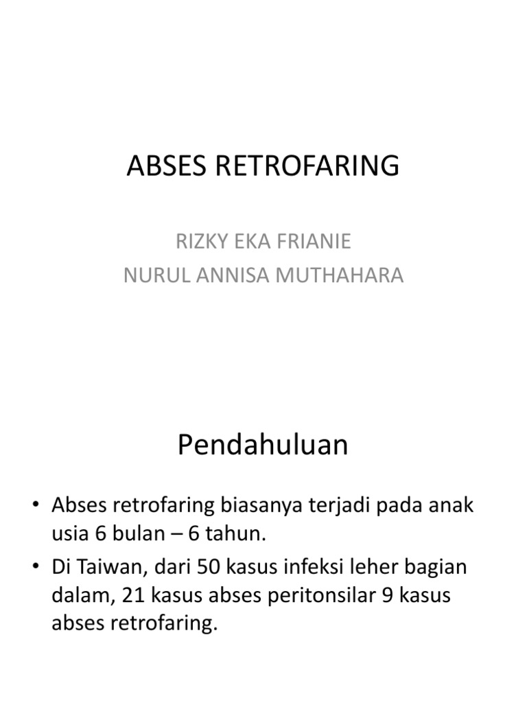 Abses Retrofaring | PDF