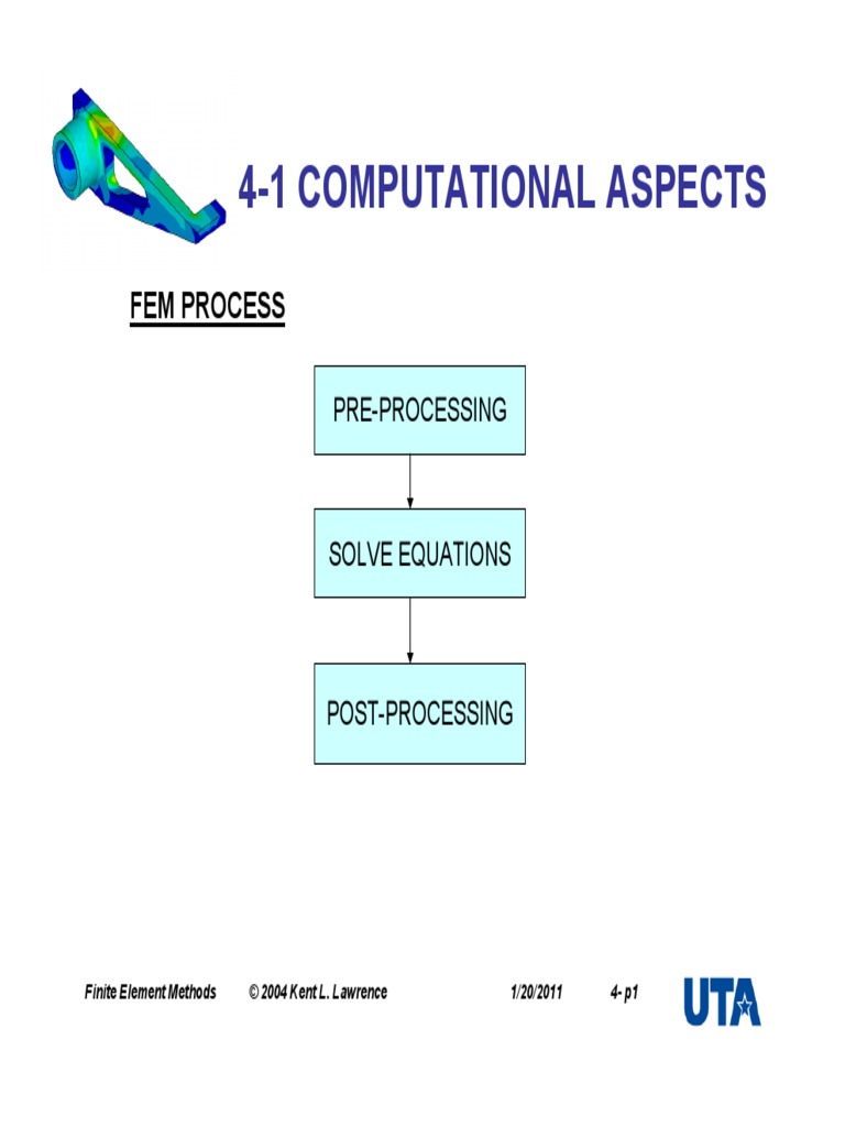 4-1 Computational Aspects: Fem Process | PDF | Finite Element Method ...