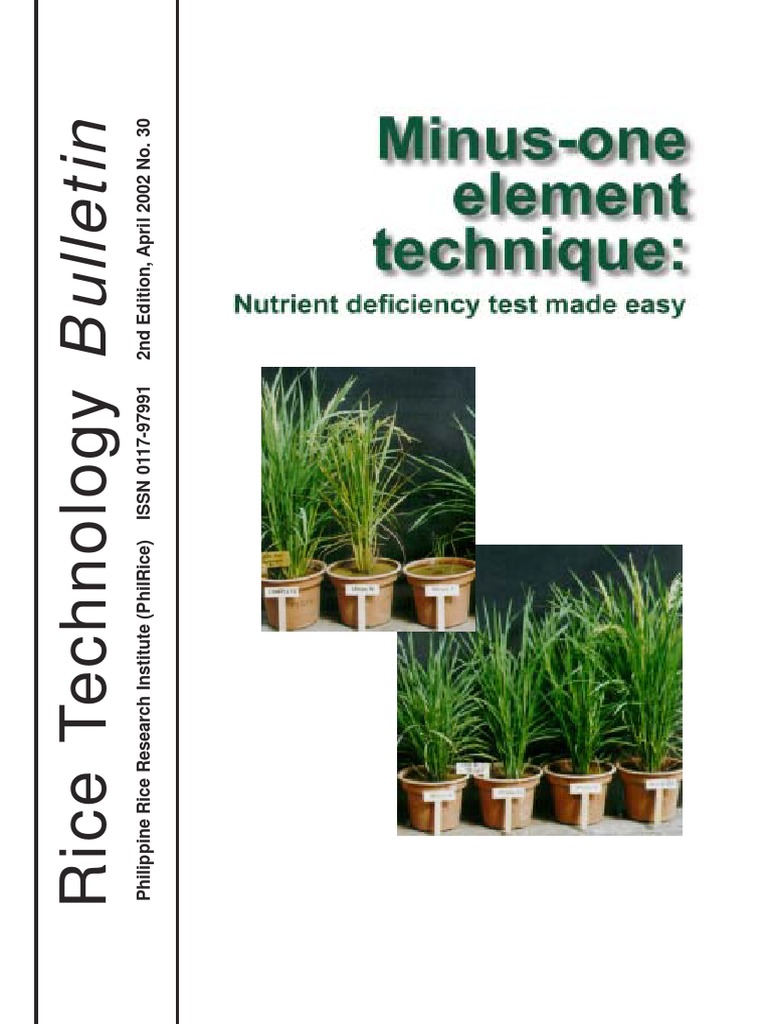Minus One Element Technique 1 | PDF | Botany | Horticulture And Gardening