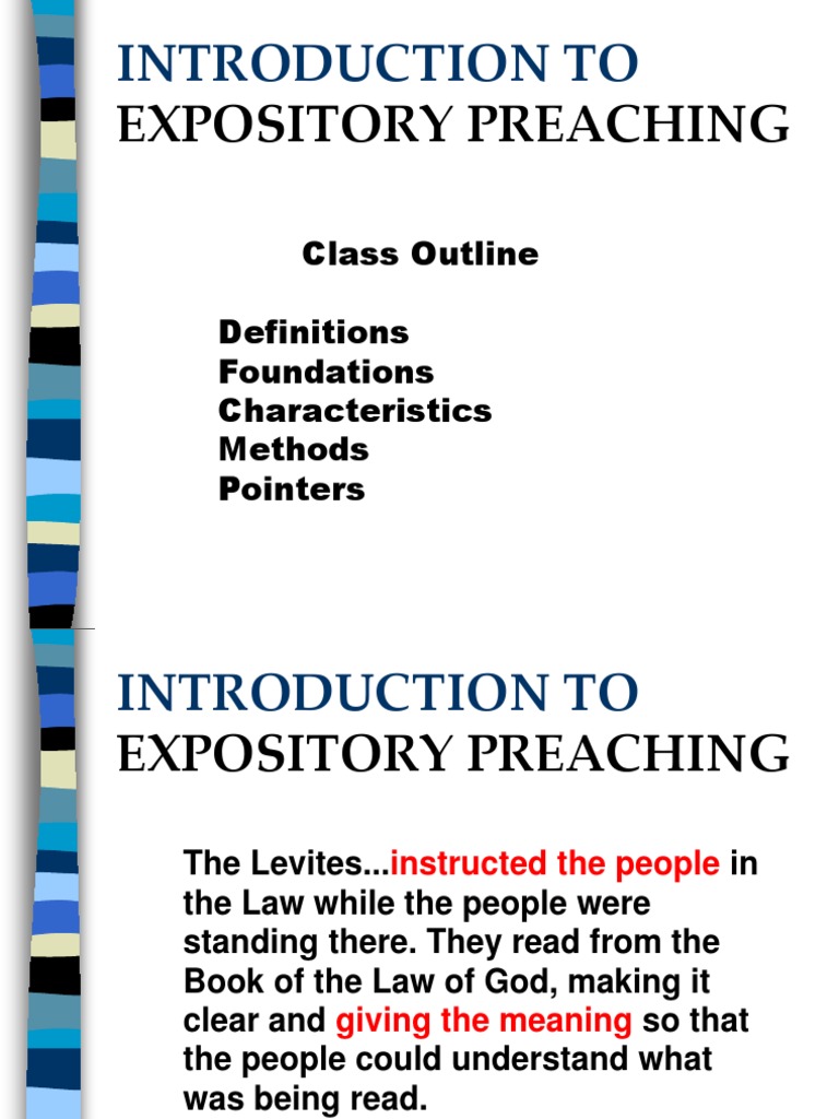Expository Preaching | PDF | Expository Preaching | Sermon