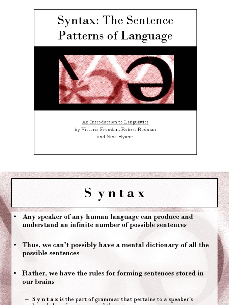 Syntax: The Sentence Patterns of Language | PDF | Phrase | Verb