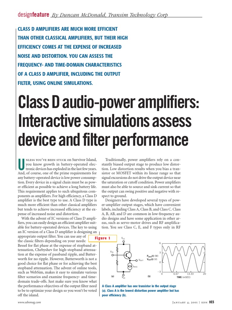Class D Audio-Power Amplifiers - Interactive Simulations | PDF ...