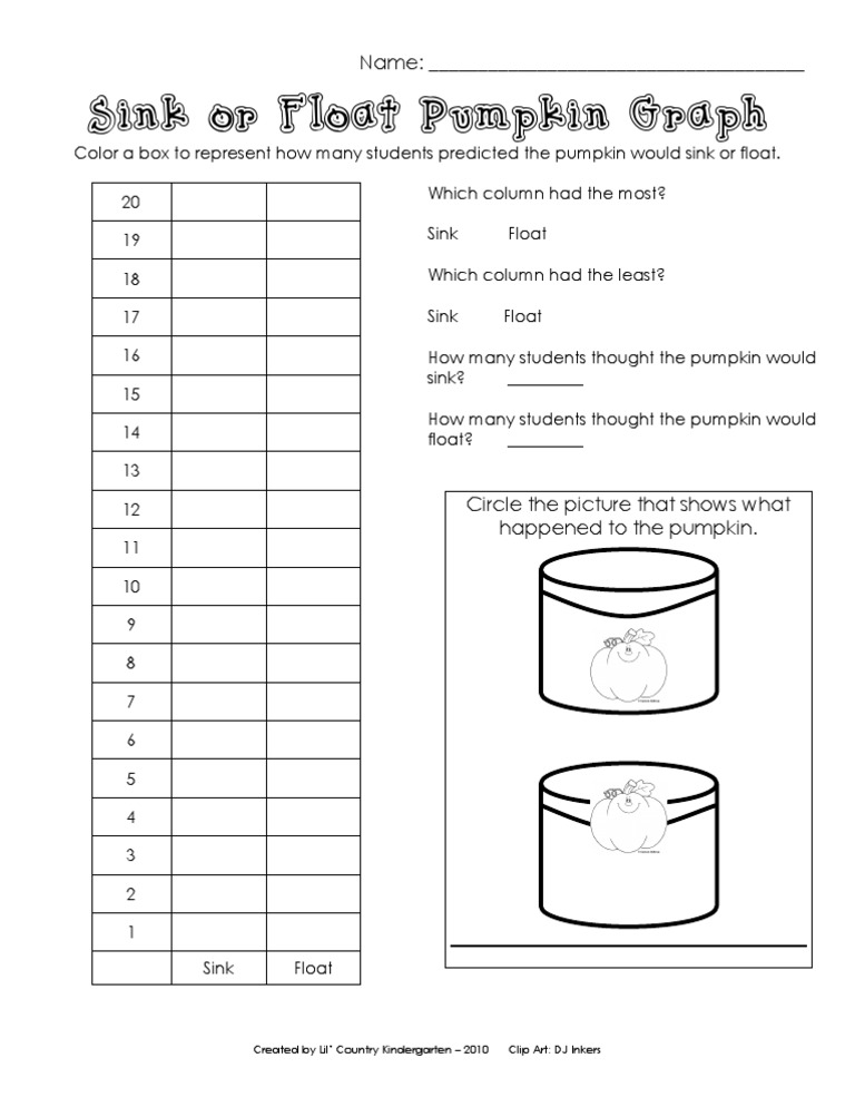Sink or Float Pumpkin Graph | PDF | Art