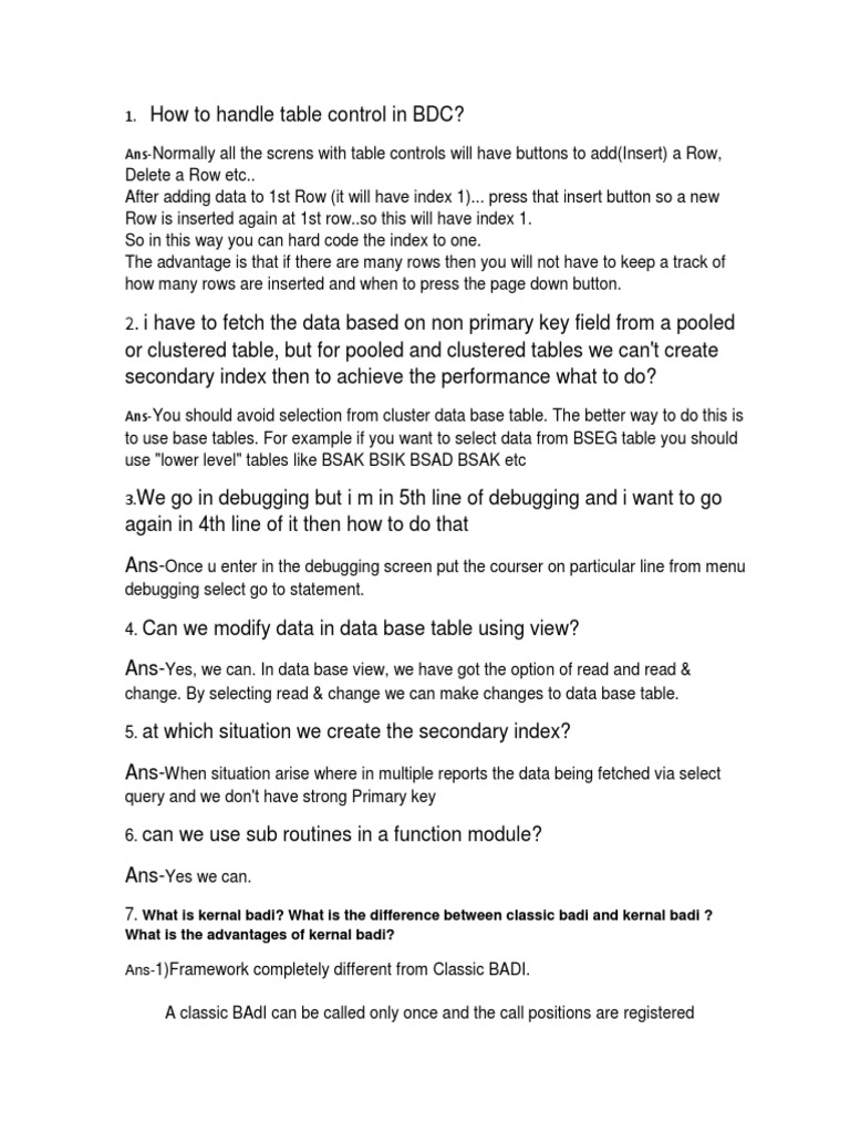 Abap BDC | PDF | Inheritance (Object Oriented Programming) | Class ...