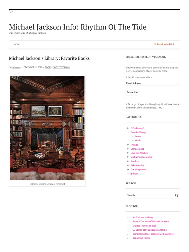 Michael Jackson's Library Favorite Books - Michael Jackson Info: Rhythm ...
