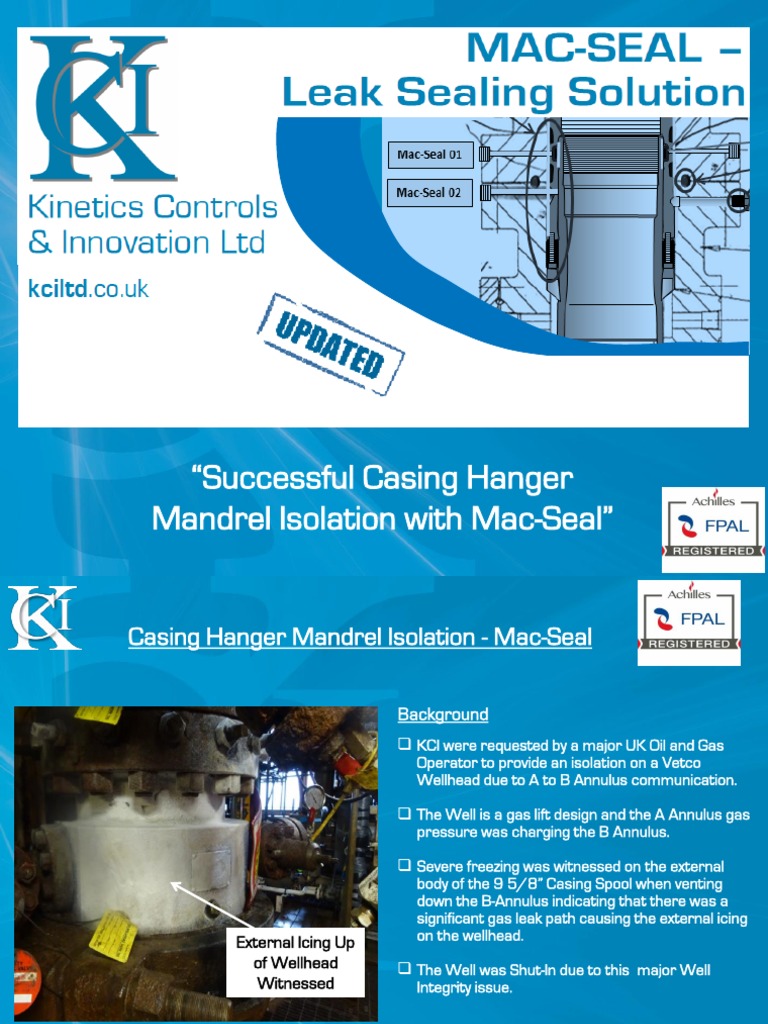Successful Casing Hanger Mandrel Isolation With Mac-Seal | PDF
