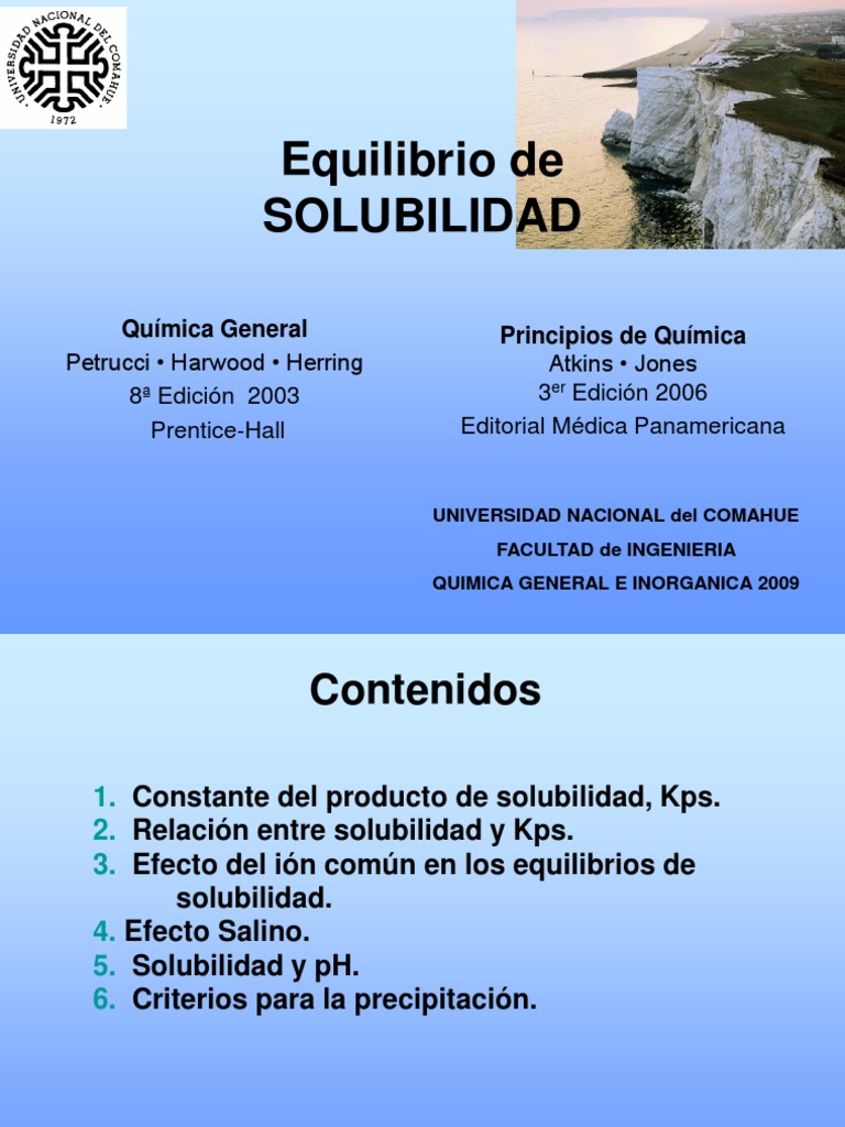 Equilibrio de Solubilidad 2016 | PDF | Cueva | Solubilidad