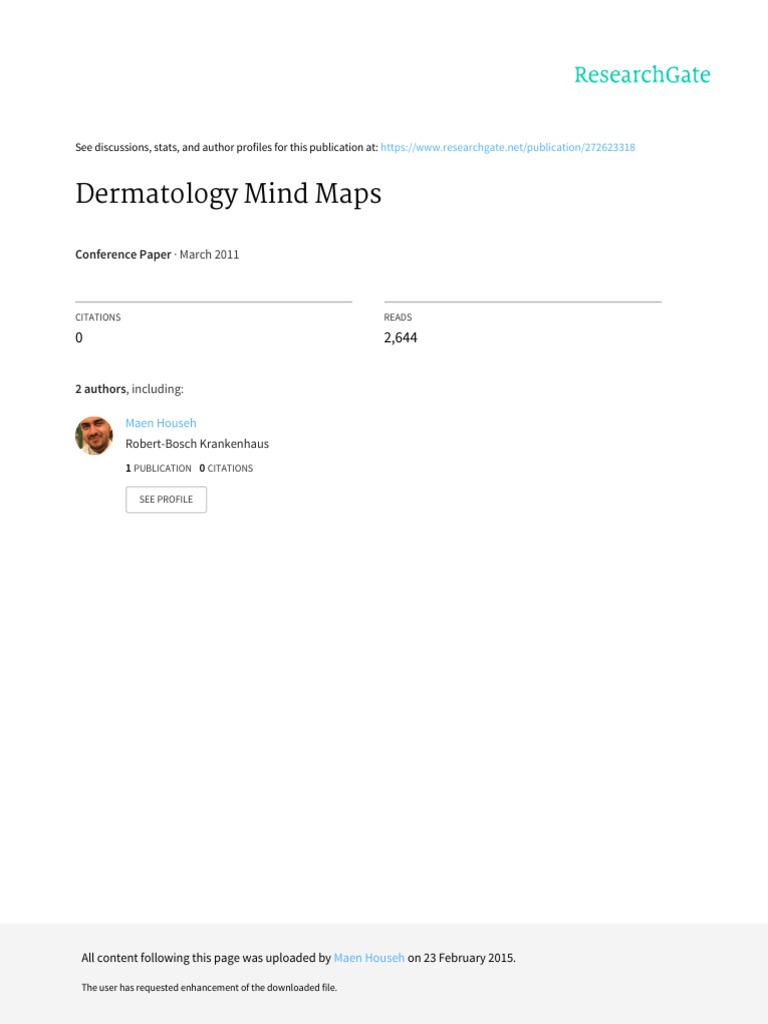 Dermatology Mind Maps Overview | PDF | Medical Specialties | Epidemiology