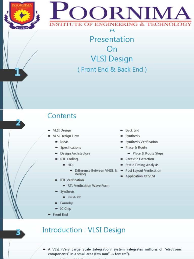 VLSI Design: Front End & Back End Overview | PDF | Hardware Description ...