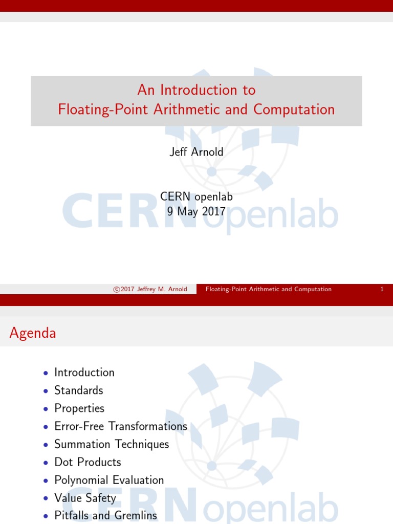 FloatingPoint Handout | PDF | Mathematical Notation | Applied Mathematics