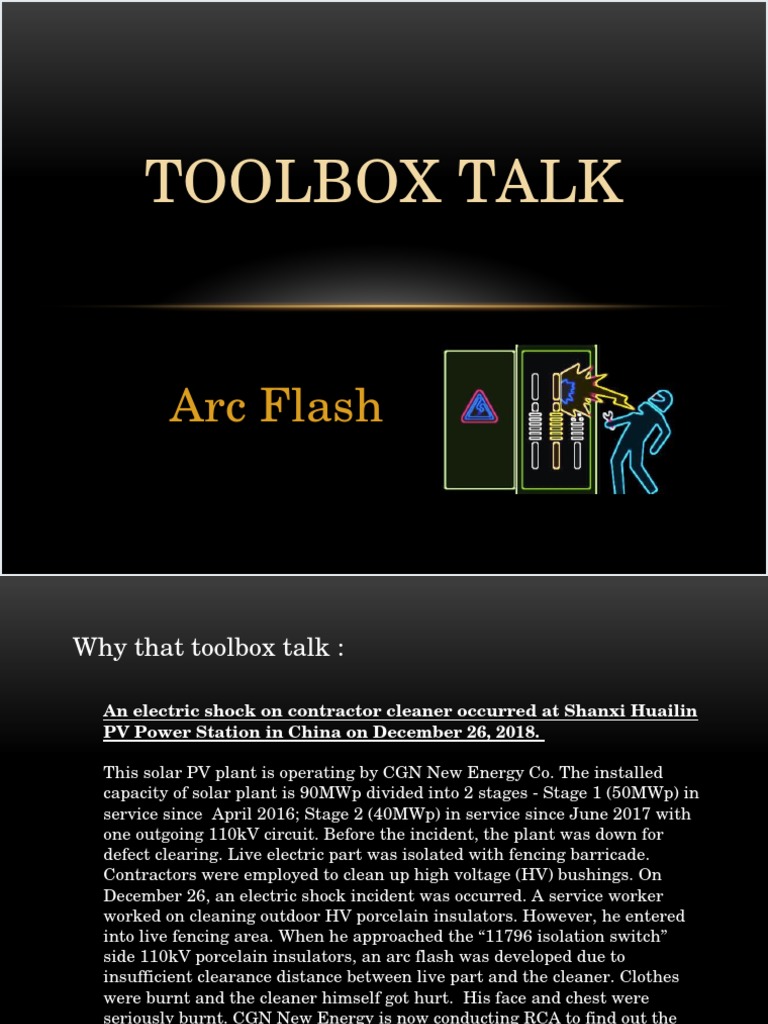 Toolbox Talk: Arc Flash | PDF | Electric Arc | Nature