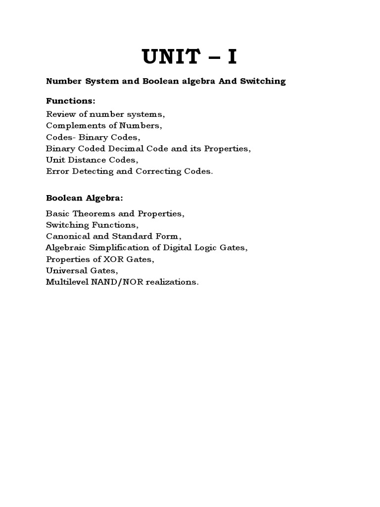 Unit 1 PDF | PDF | Subtraction | Byte